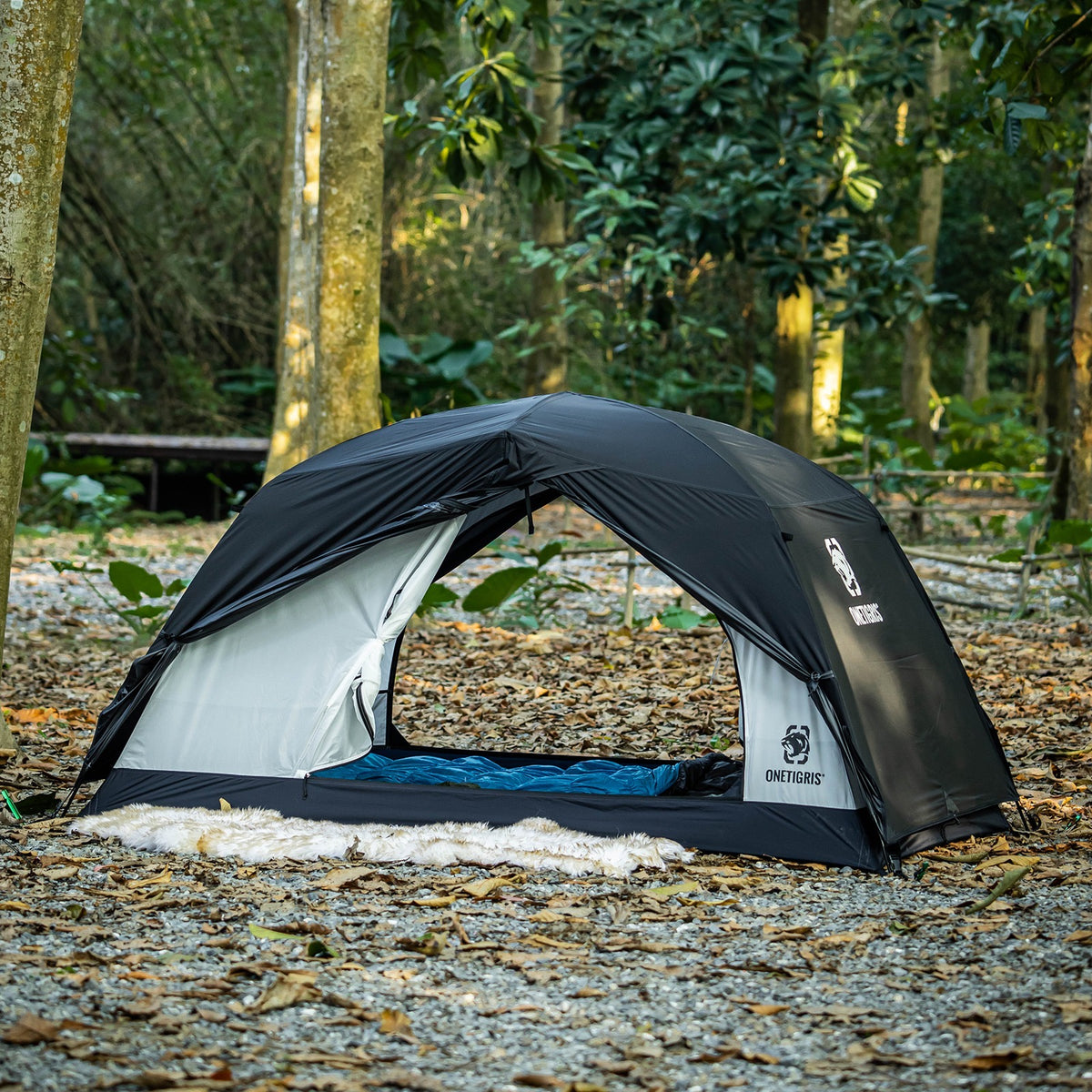 [2023 All Black Series] OneTigris Stella Backpacking Tent 2-person sel ...